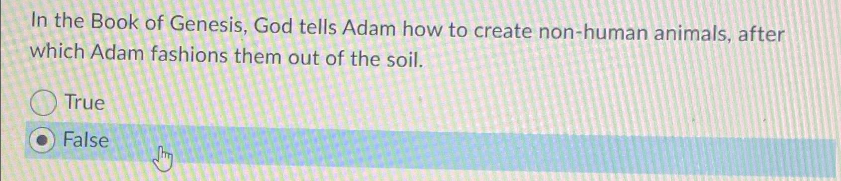 Solved In the Book of Genesis, God tells Adam how to create | Chegg.com