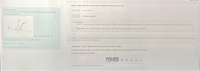 Solved Learning Goal: Vector SUBTRACTION Graphical method | Chegg.com