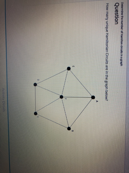 Solved Determine the number of Hamilton circuits in a graph | Chegg.com