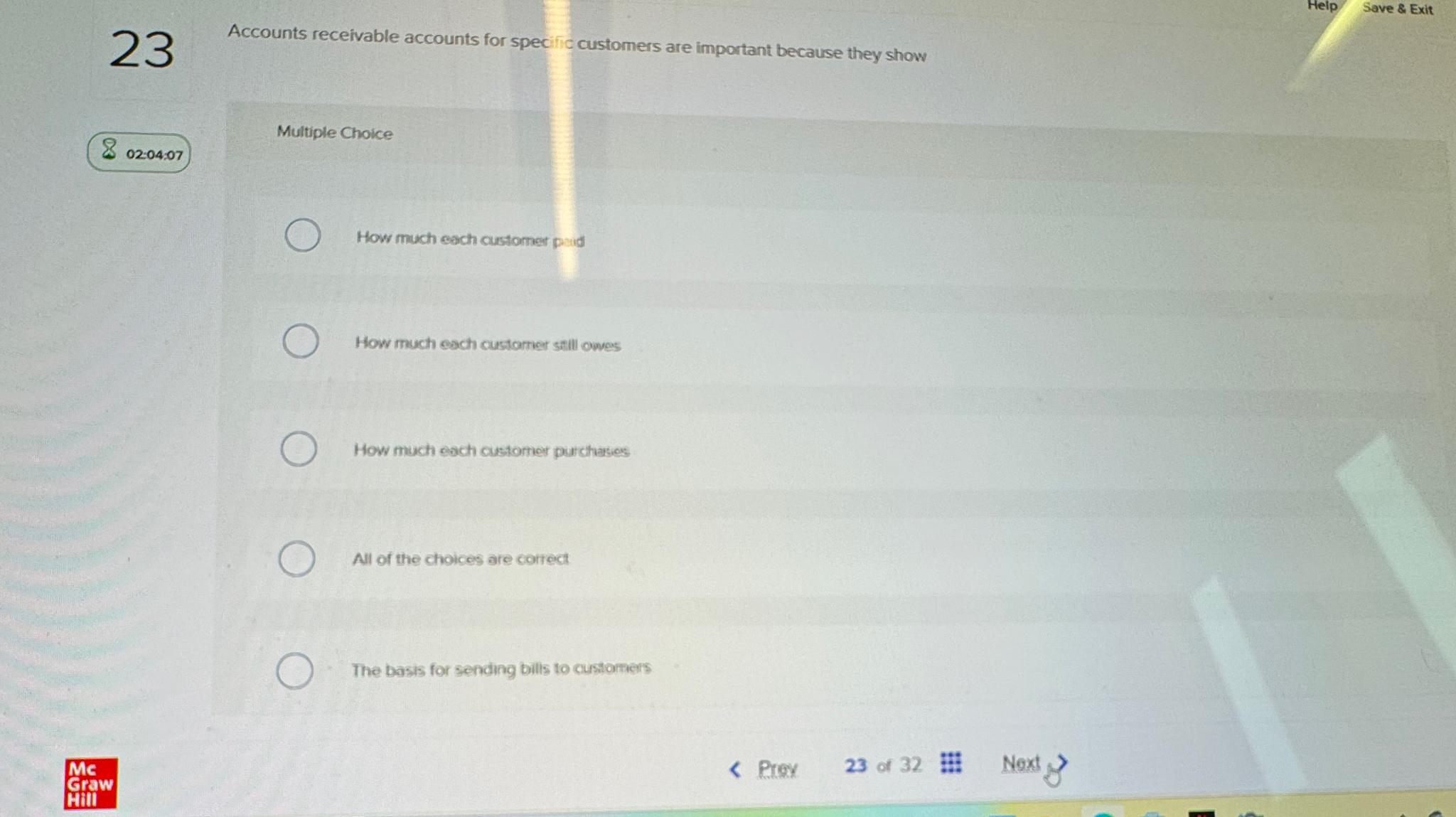 Solved Save & Exit23Accounts receivable accounts for | Chegg.com