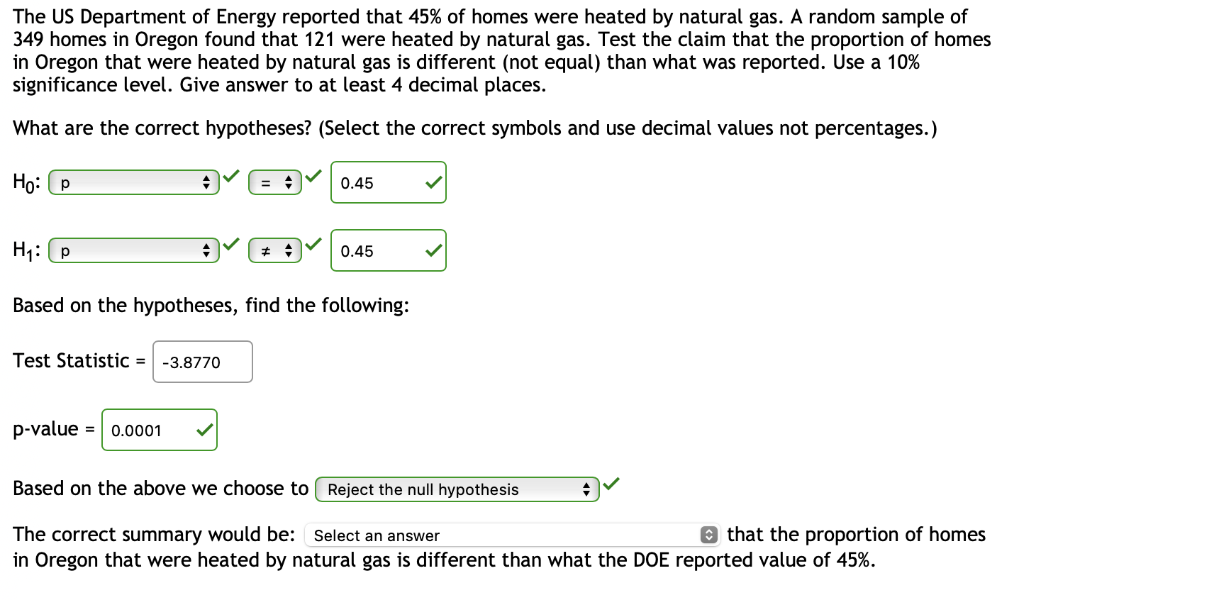 Solved The US Department of Energy reported that \( 45 \% \) | Chegg.com
