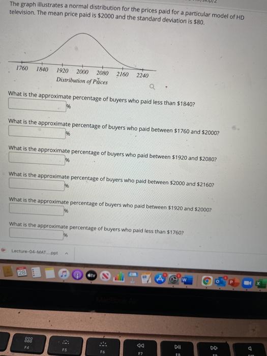 Solved The graph illustrates a normal distribution for the | Chegg.com