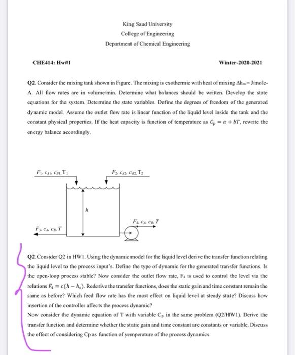 Solved King Saud University College of Engineering | Chegg.com