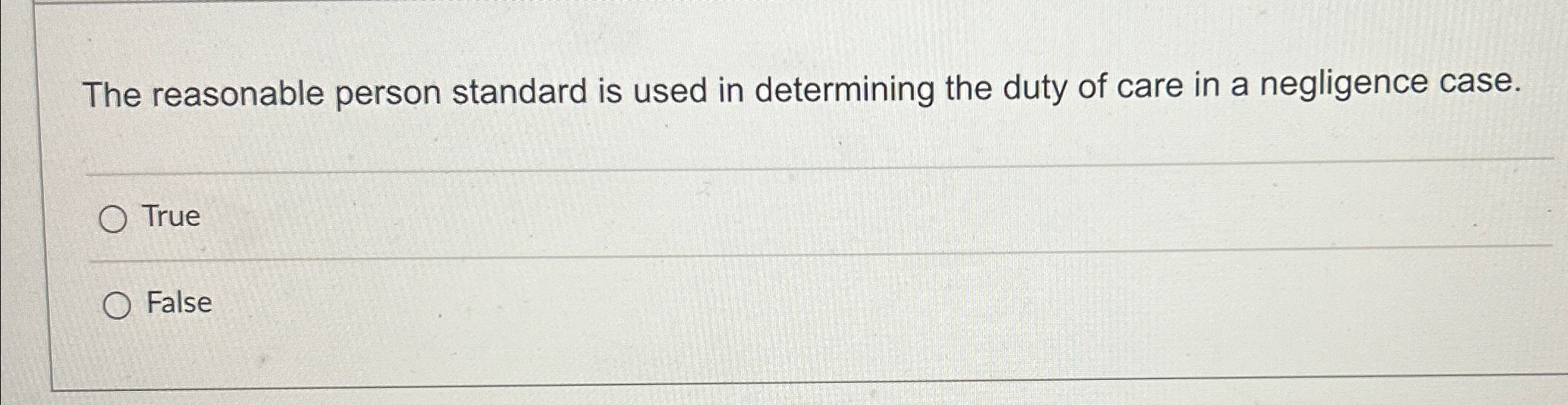Solved The reasonable person standard is used in determining | Chegg.com