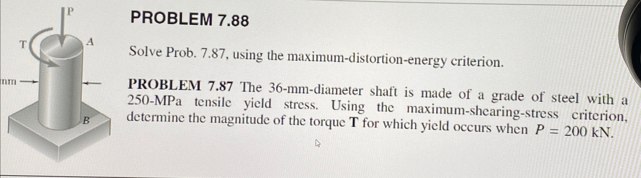 PROBLEM 7.88Solve Prob. 7.87, ﻿using the | Chegg.com