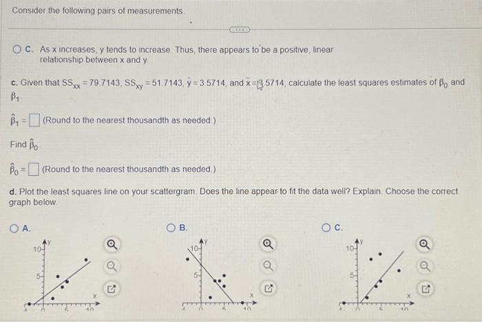 Solved Consider the following pairs of measurements | Chegg.com