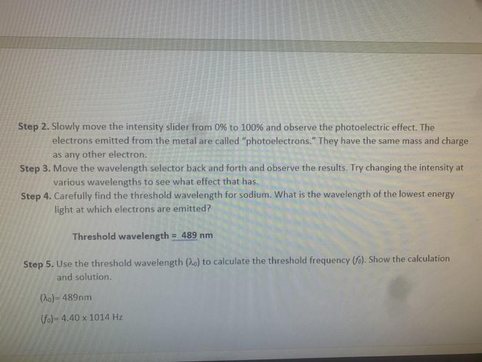 Solved Step 2. Slowly move the intensity slider from 0% to | Chegg.com