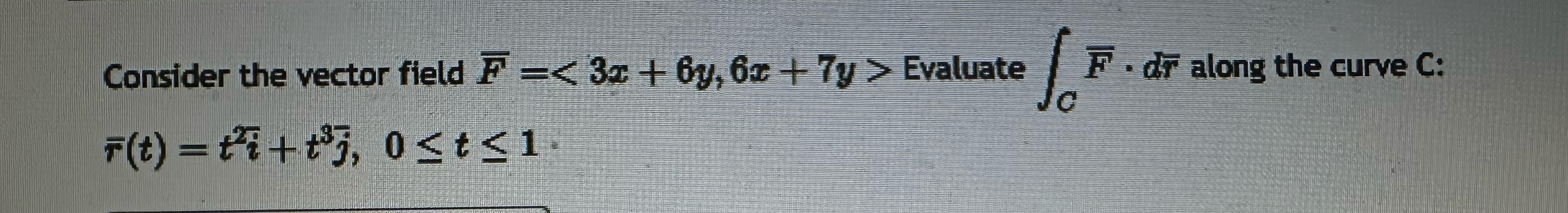 Solved Consider the vector field ?bar (F)= | Chegg.com