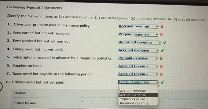 Solved Classifying Types of Adjustments Classify the | Chegg.com Solved Classifying Types of Adjustments Classify the | Chegg.com