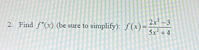 Solved 2 Remember to show all work. Solve in less than 20 | Chegg.com