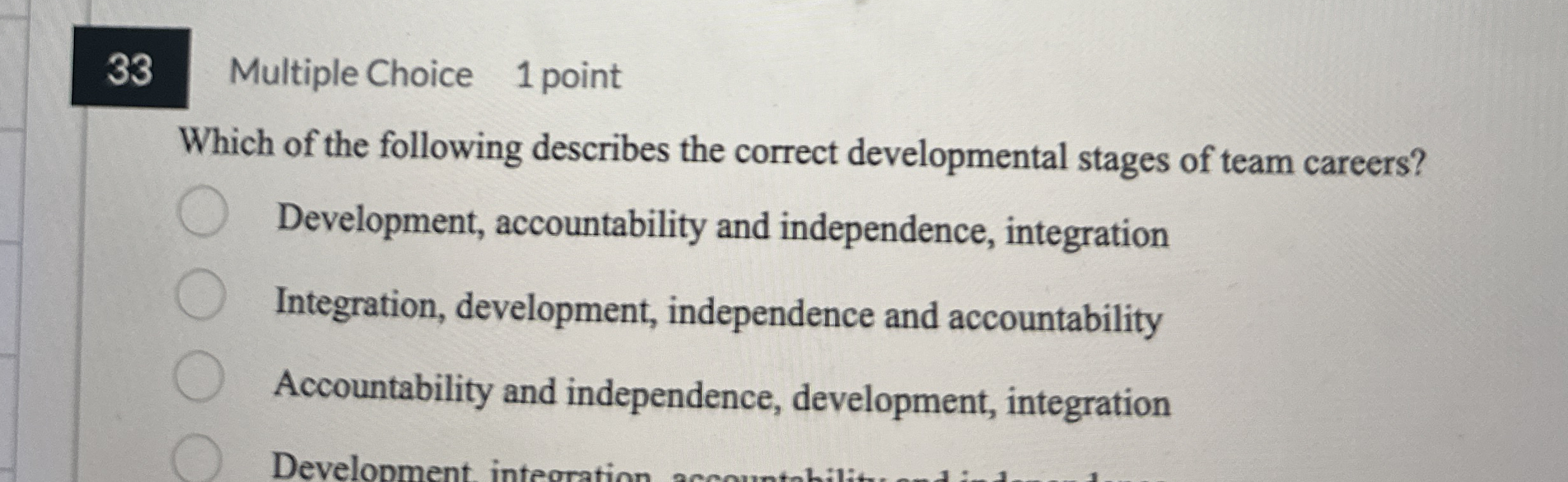 Solved 33Multiple Choice 1 ﻿pointWhich of the following | Chegg.com