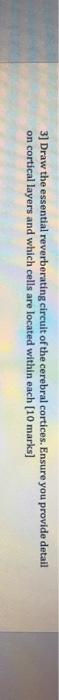 Solved 3] Draw the essential reverberating circuit of the | Chegg.com