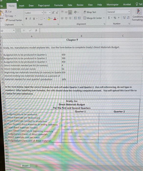 Solved File Insert Draw Home Formulas View Page Layout Data | Chegg.com