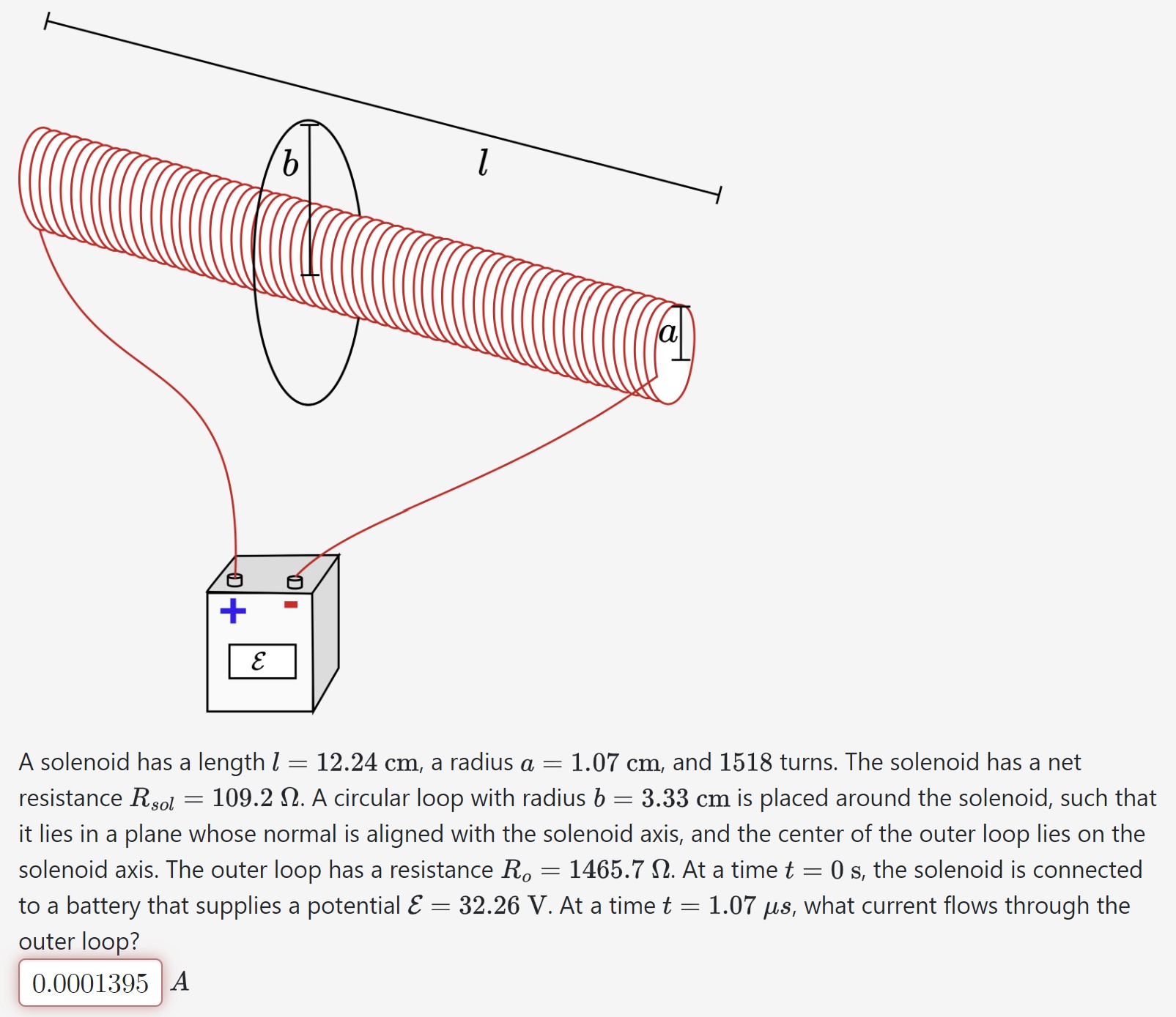 Solved HELP ASAP!! TRIED EVERYTHING!! A solenoid has a | Chegg.com