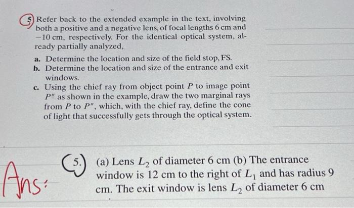 (5) Refer back to the extended example in the text, | Chegg.com