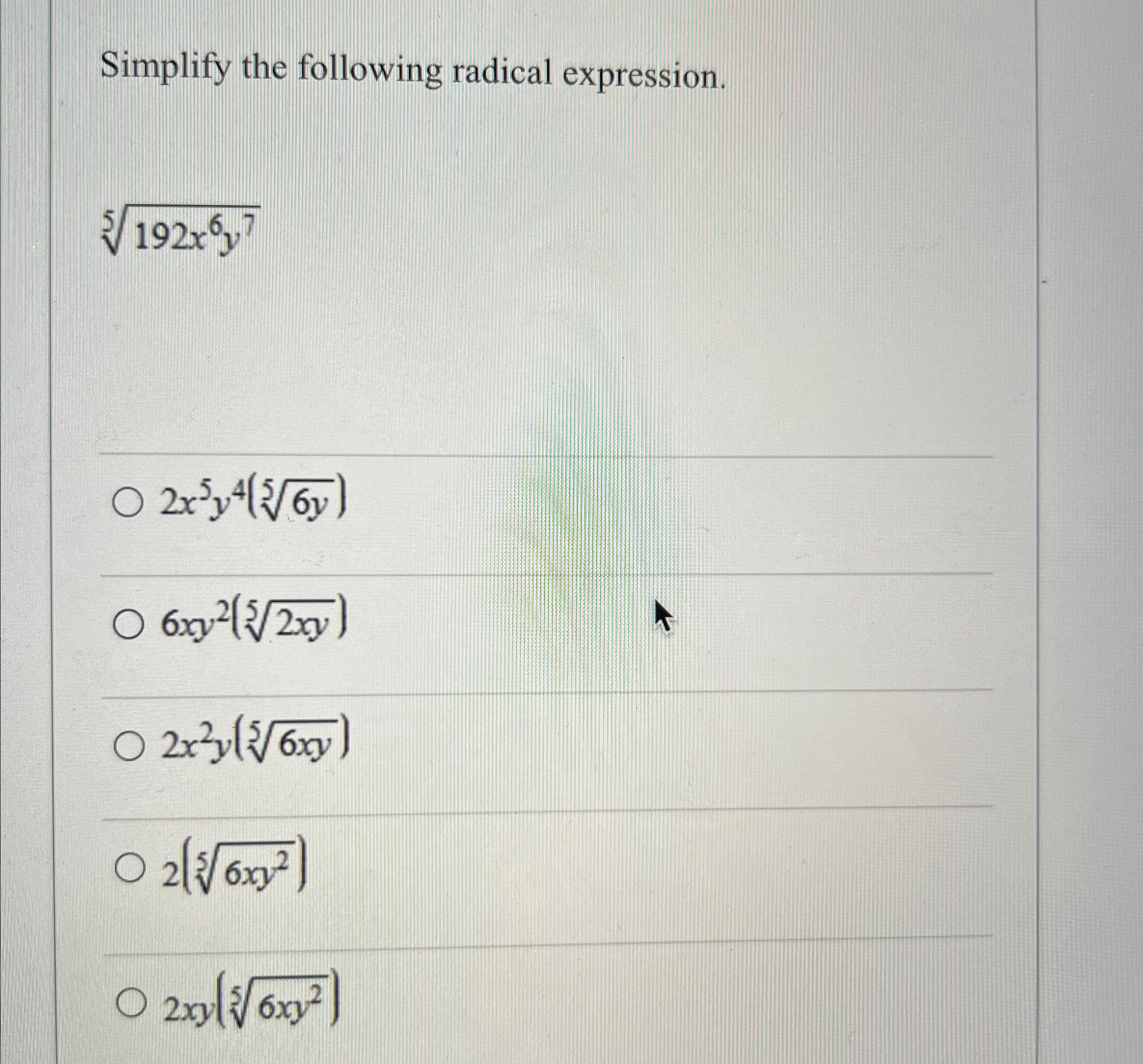 Solved Simplify the following radical | Chegg.com