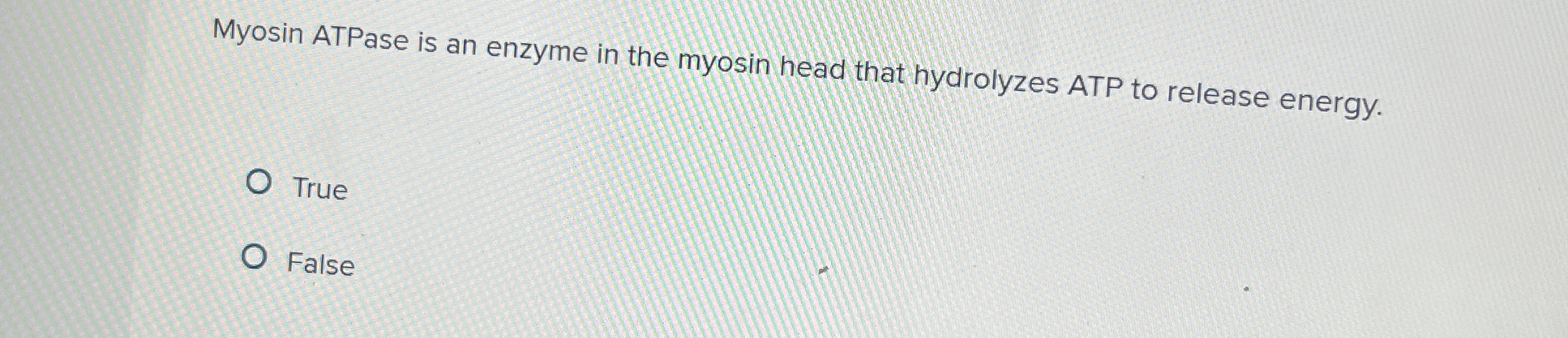 Solved Myosin ATPase is an enzyme in the myosin head that | Chegg.com