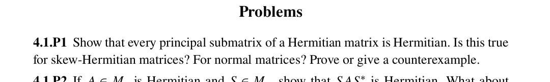 Solved 4.1.P1 Show that every principal submatrix of a | Chegg.com