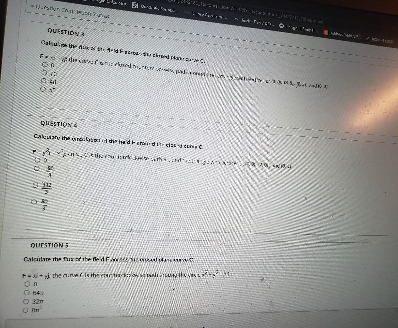 Solved Calculate the flux of the field F across the closed | Chegg.com