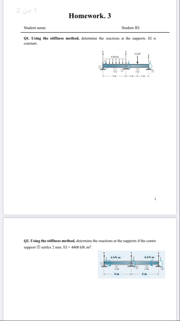 Homework. 3Student name: , ﻿Student ID:Q1. ﻿Using the | Chegg.com