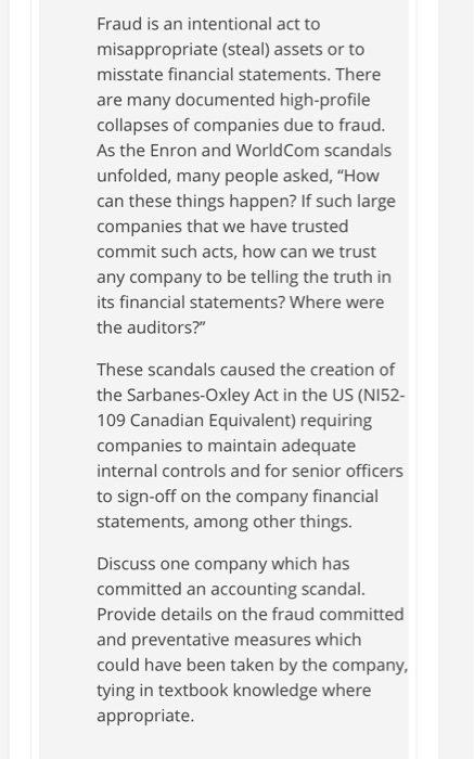 Solved Fraud is an intentional act to misappropriate (steal) | Chegg.com