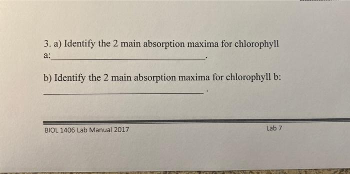 Solved 3. a) Identify the 2 main absorption maxima for | Chegg.com
