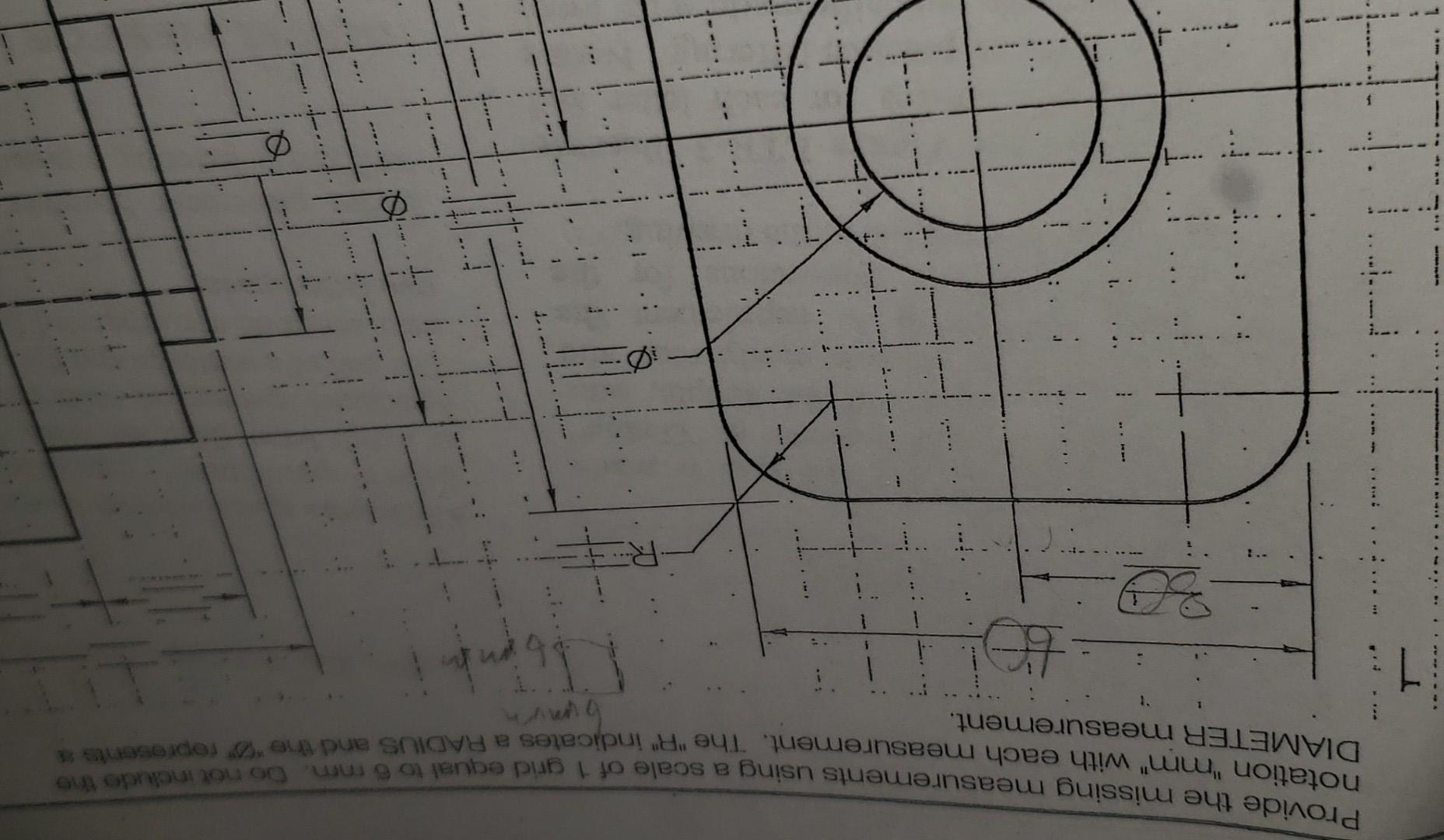 Solved Provide the missing measurements using a scale of 1 | Chegg.com