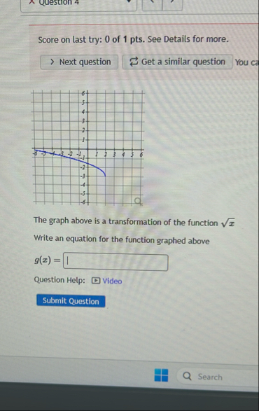 Solved Question 4Score on last try: 0 ﻿of 1 ﻿pts. ﻿See | Chegg.com