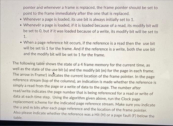 Solved Our textbook discussed the following modified Clock | Chegg.com