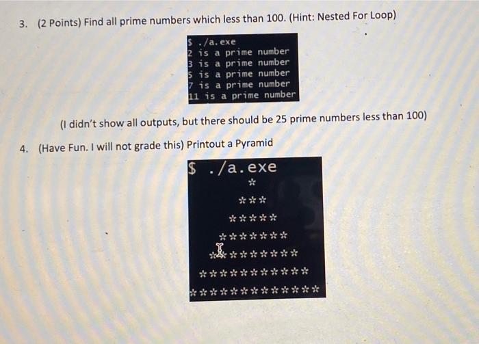 Solved 3. (2 Points) Find all prime numbers which less than | Chegg.com