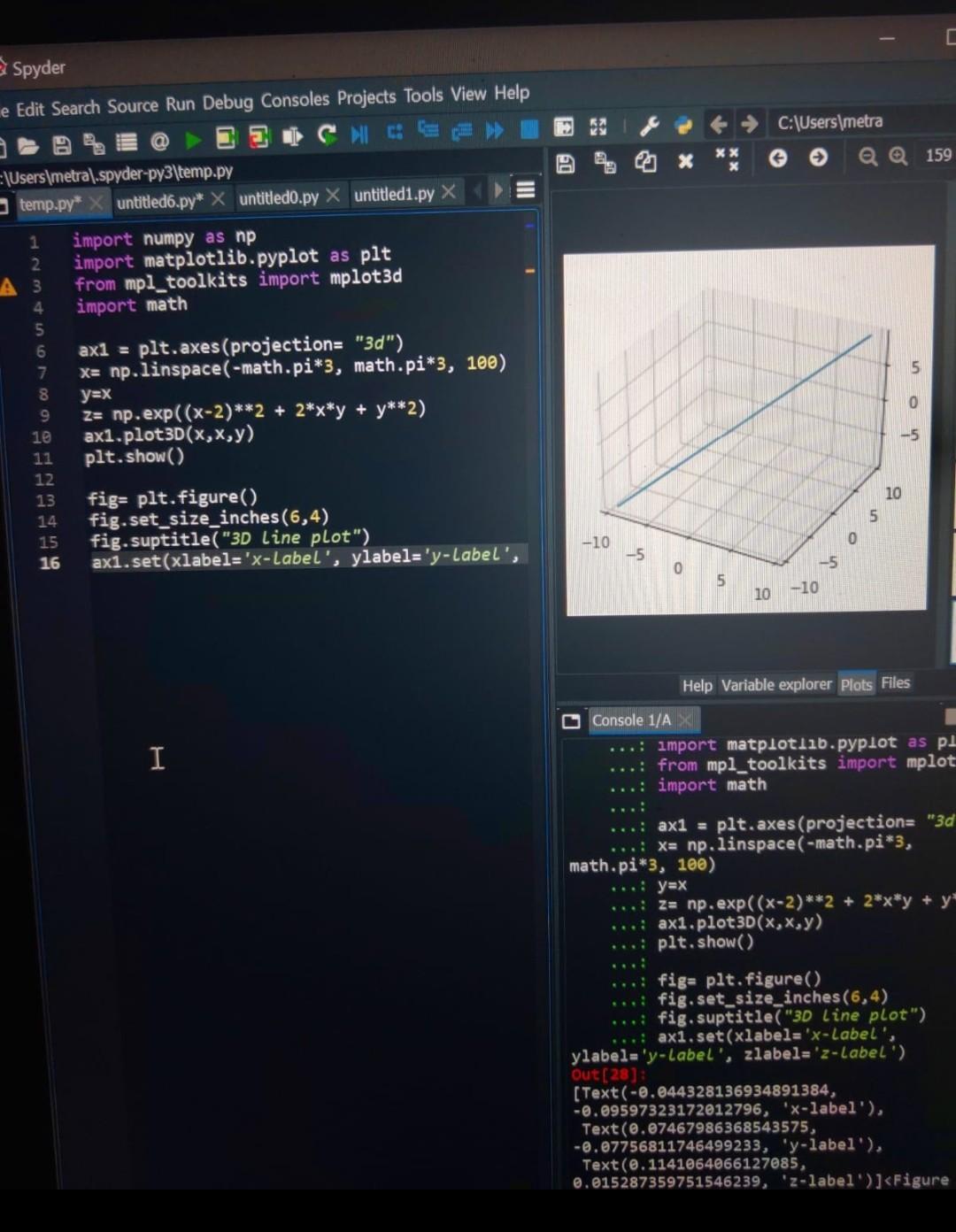 Solved Spyder e Edit Search Source Run Debug Consoles | Chegg.com