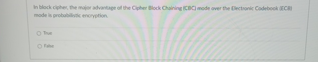 Solved In block cipher, the major advantage of the Cipher | Chegg.com