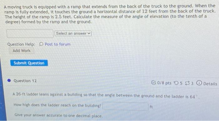 Solved A moving truck is equipped with a ramp that extends | Chegg.com