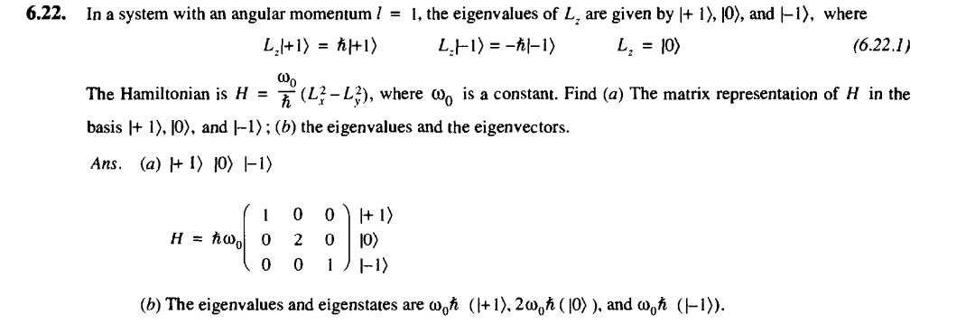 Solved In a system with an angular momentum l=1, the | Chegg.com