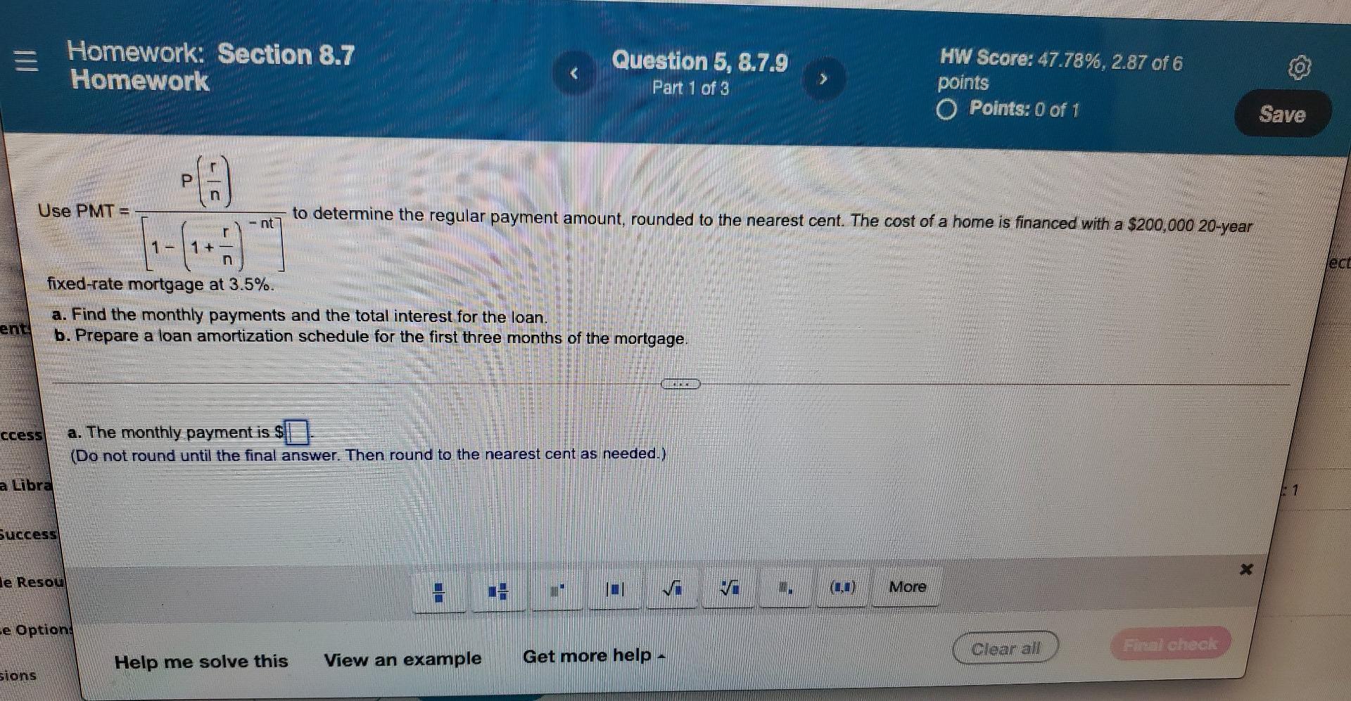 Solved Homework Section 8 7 Homework Question 5 8 7 9
