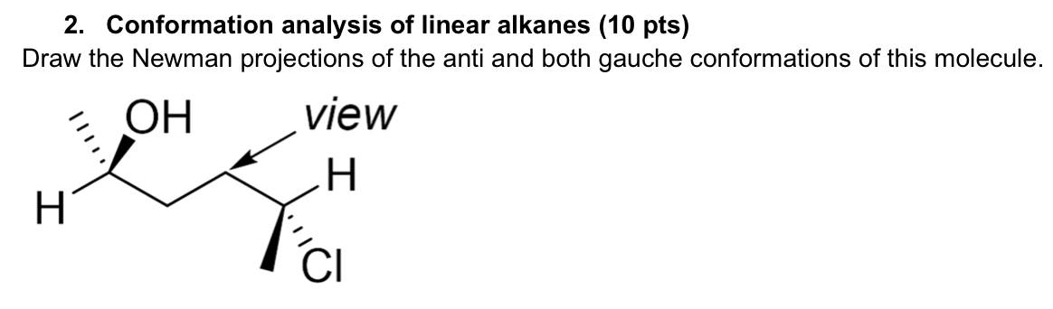 Solved Conformation analysis of linear alkanes ( 10 | Chegg.com