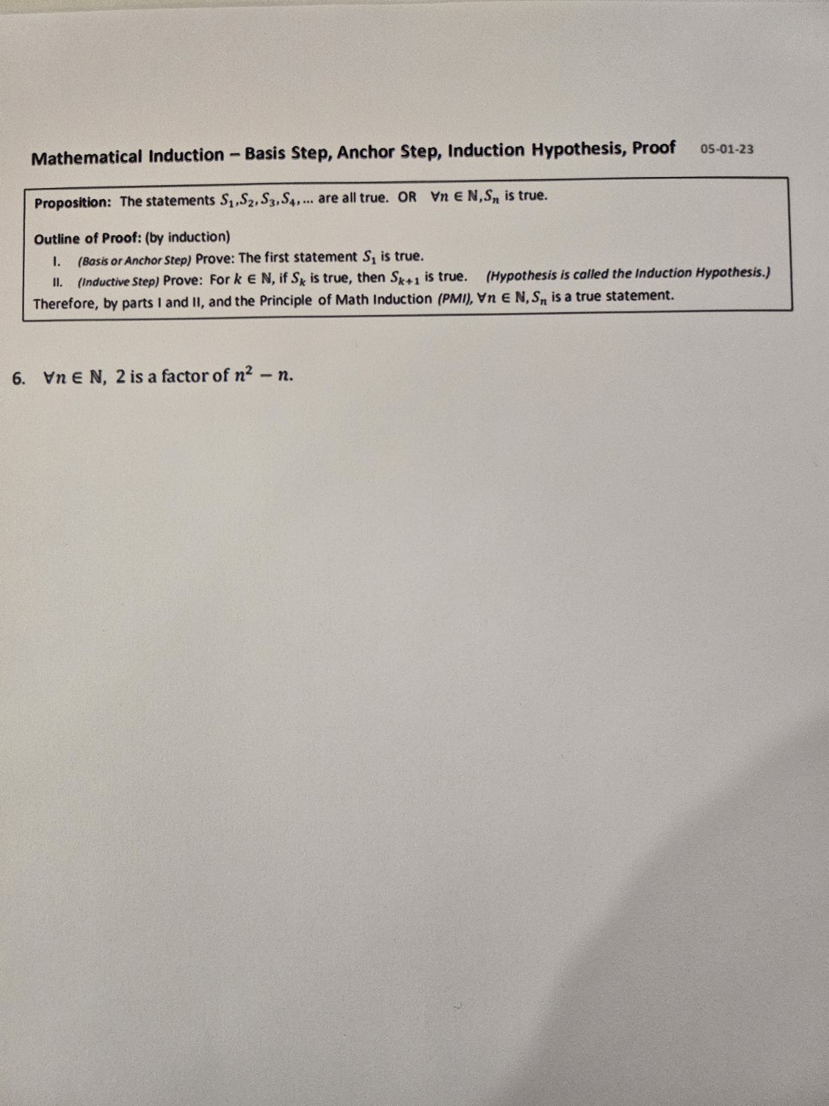 Solved Mathematical Induction - ﻿Basis Step, Anchor Step, | Chegg.com