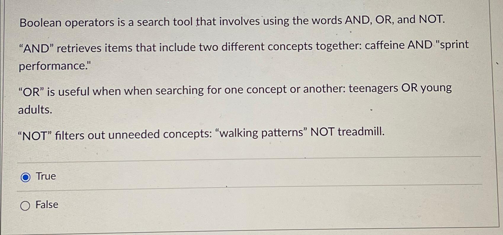 Solved Boolean operators is a search tool that involves | Chegg.com