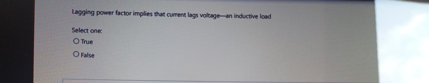 Solved Lagging power factor implies that current lags | Chegg.com