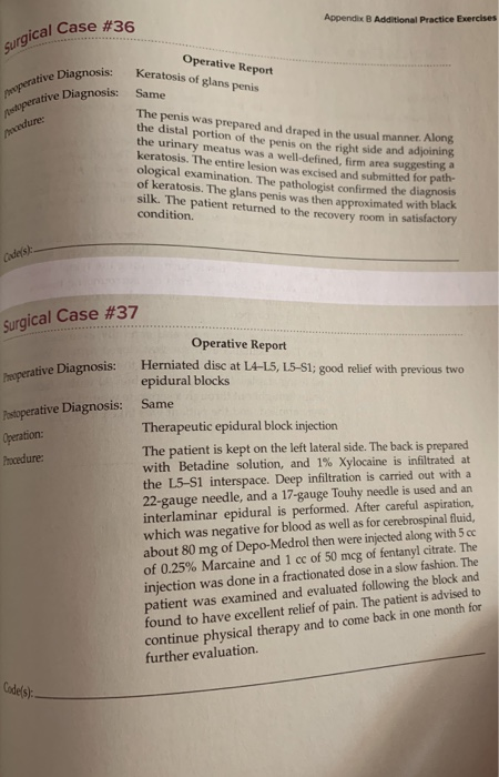Solved Appendix B Additional Practice Exercises surgical | Chegg.com