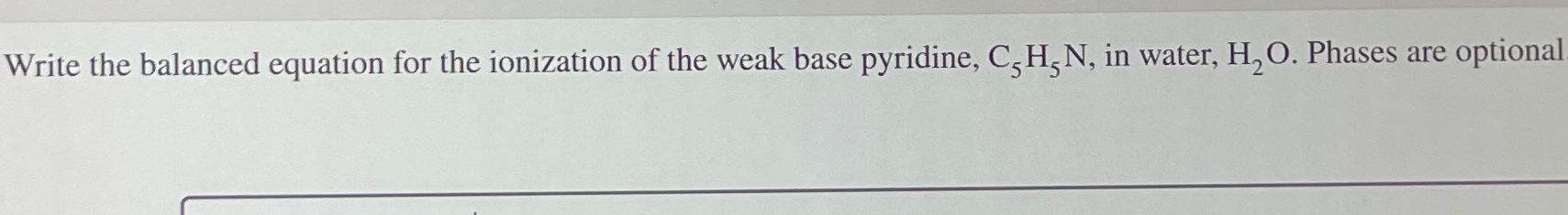 Solved Write the balanced equation for the ionization of the | Chegg.com