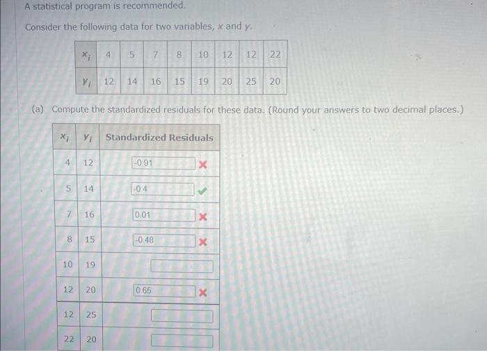 Solved A statistical program is recommended. Consider the | Chegg.com
