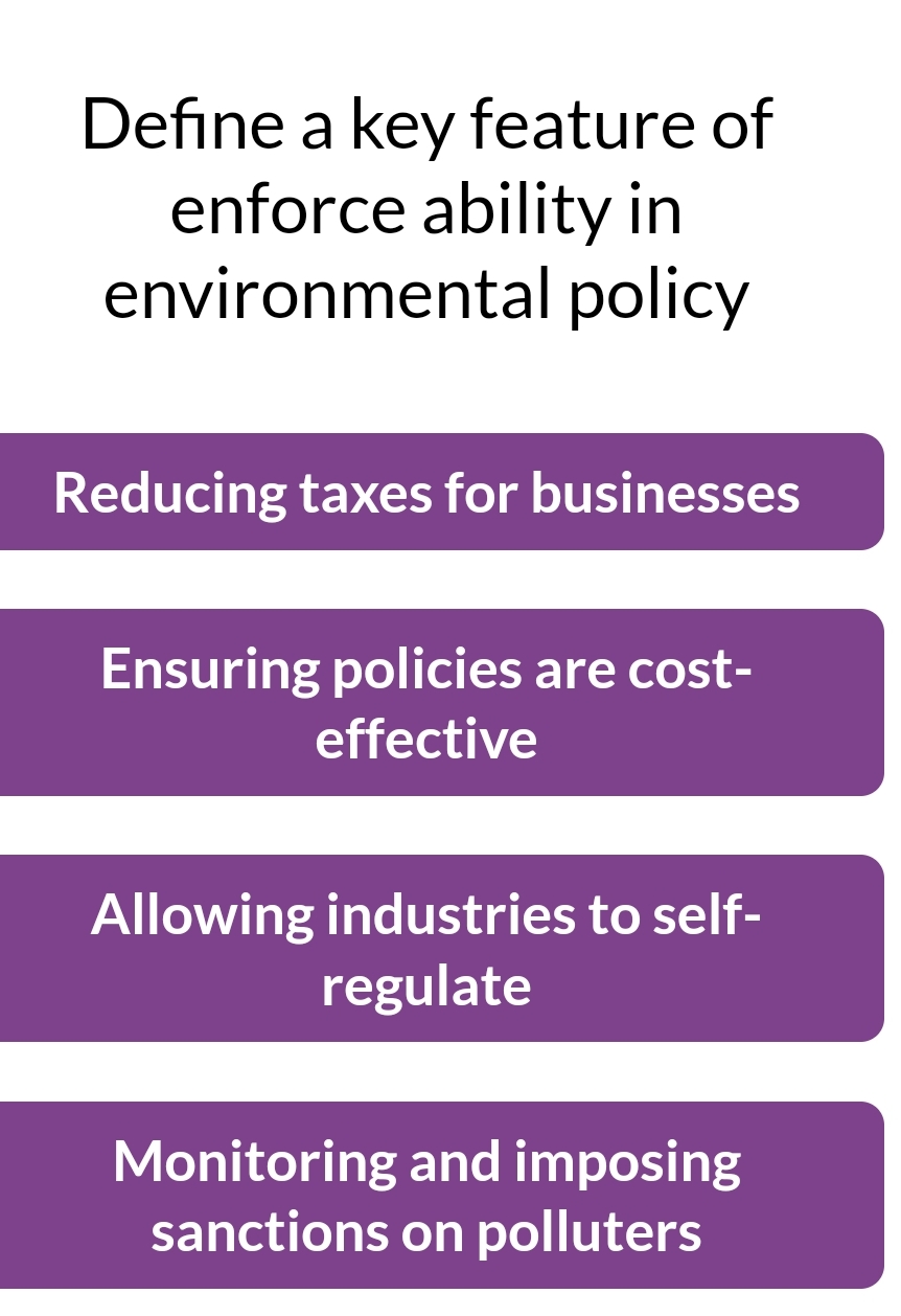 Solved Define a key feature of enforce ability in | Chegg.com