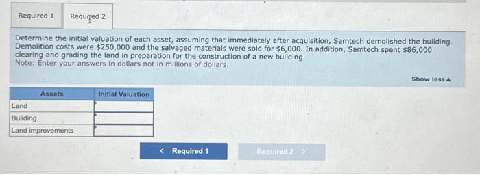 Solved Exercise 10-3 (Static) Acquisition costs; lump-sum | Chegg.com