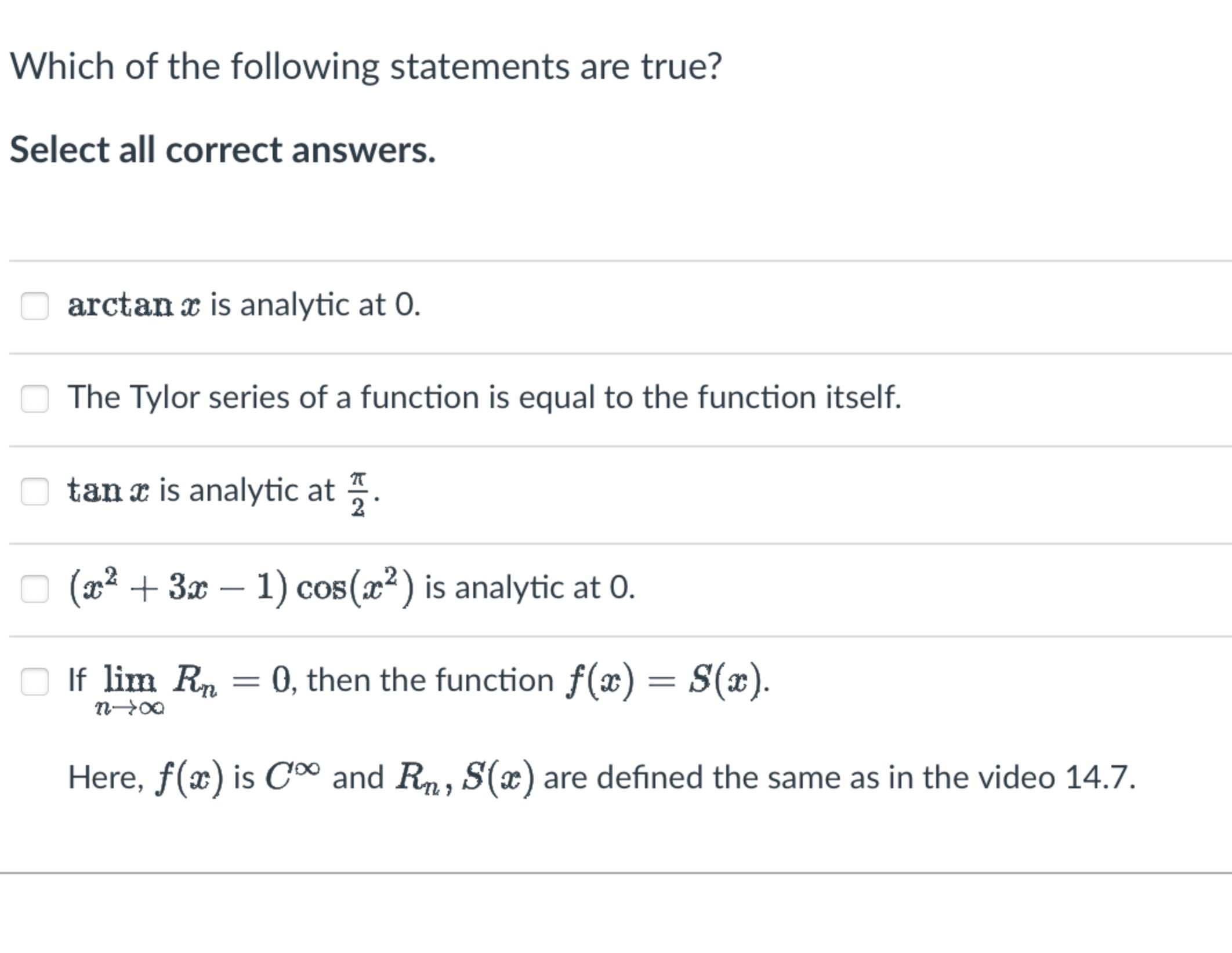 Solved Which of the following statements are true?Select all | Chegg.com
