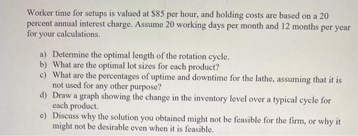 Solved Tomlinson Furniture has a single lathe for turning | Chegg.com