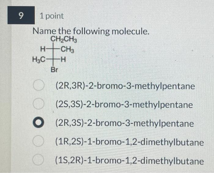 Solved Name the following molecule. | Chegg.com