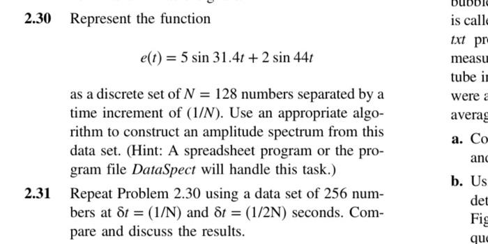 Solve problems 2.30 and 2.31 in the textbook with | Chegg.com