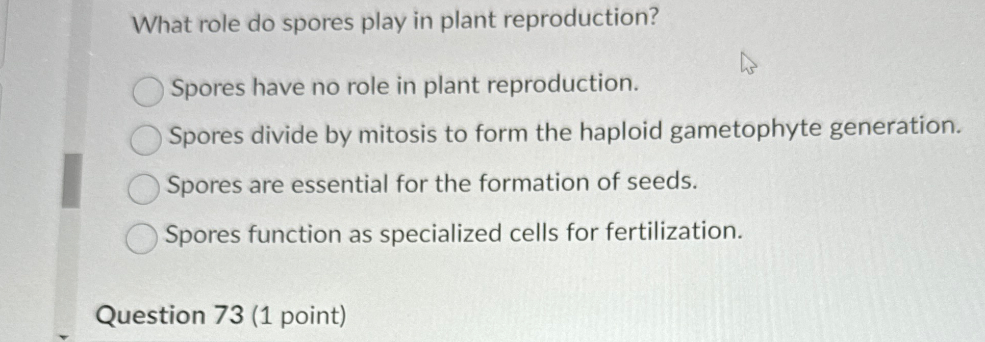 Solved What role do spores play in plant reproduction?Spores | Chegg.com