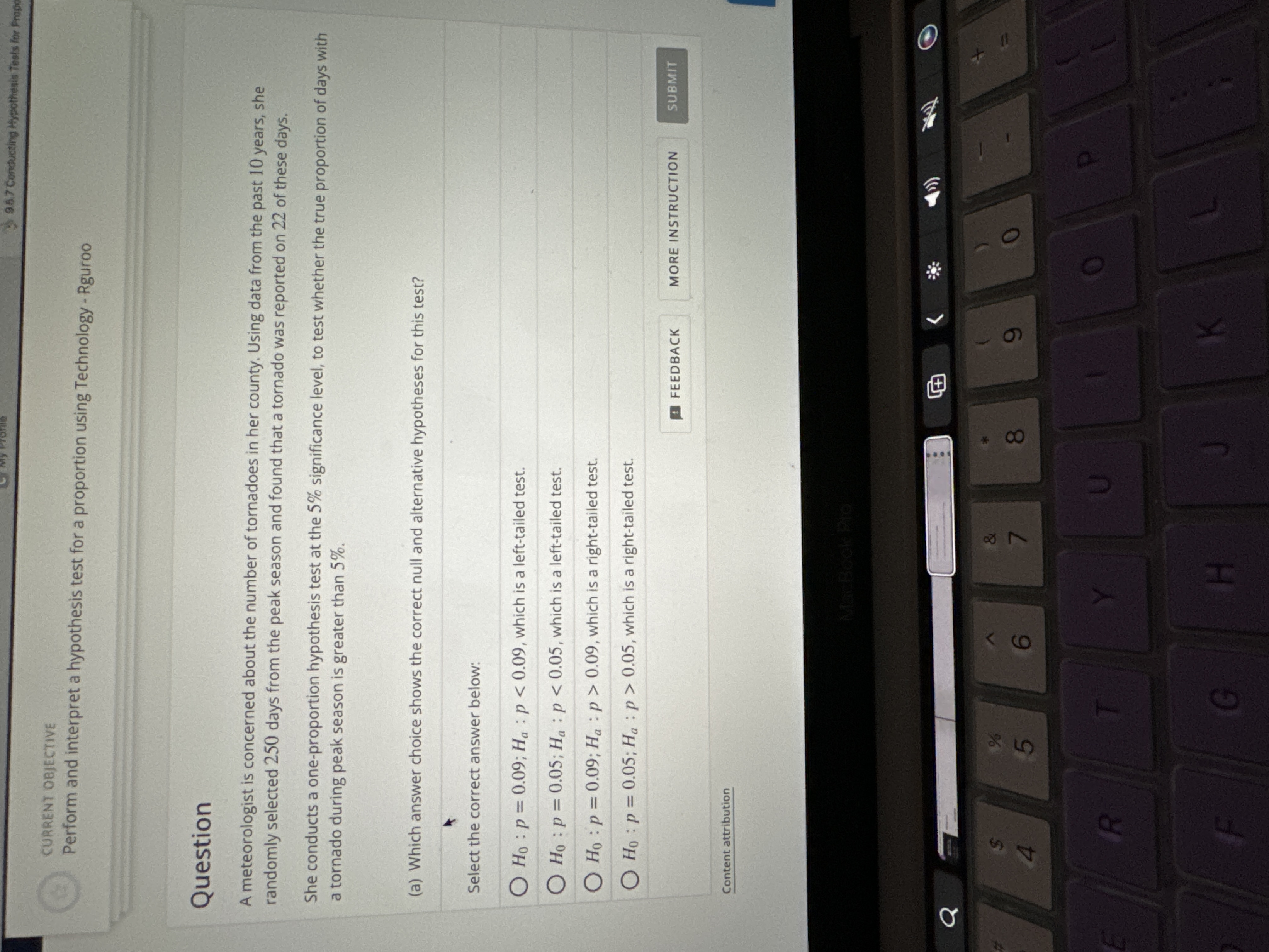 Solved QuestionA meteorologist is ﻿concerned about the | Chegg.com